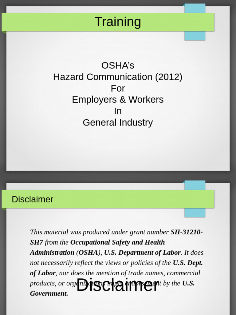 Hazard Communication | PDF | Occupational Safety And Health ...