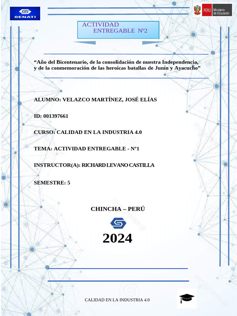 Entregable 2 de Calidad en La Industria 4.0 Listo | PDF | Impresión 3d | Internet de las Cosas