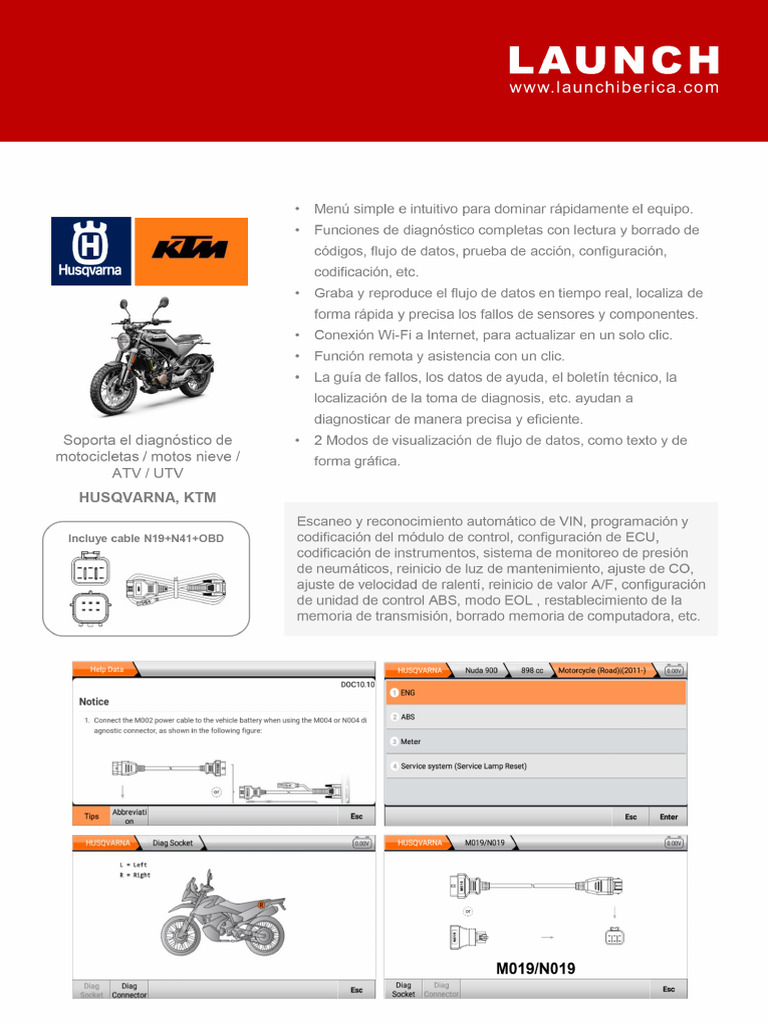 Folleto DIAG Moto ISCAN Husqvarna KTM | PDF