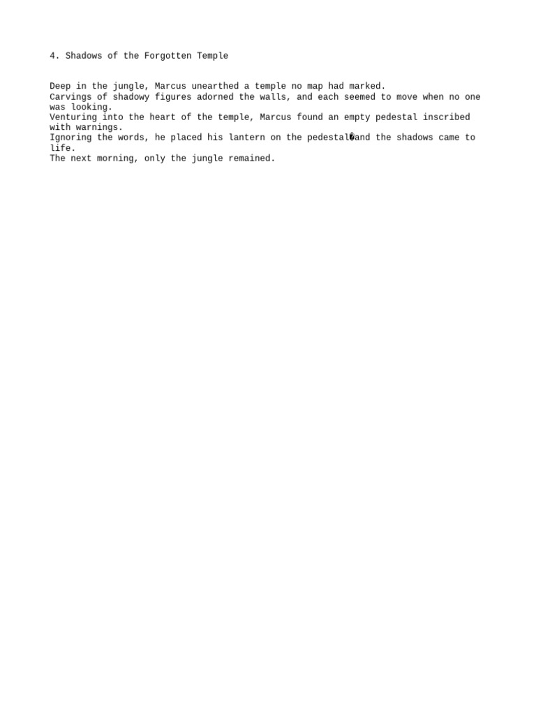 Shadows of The Forgotten Temple | PDF