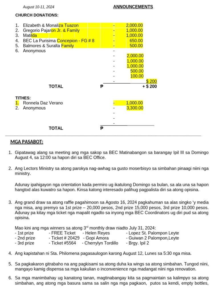Pahibalo 081124 | PDF