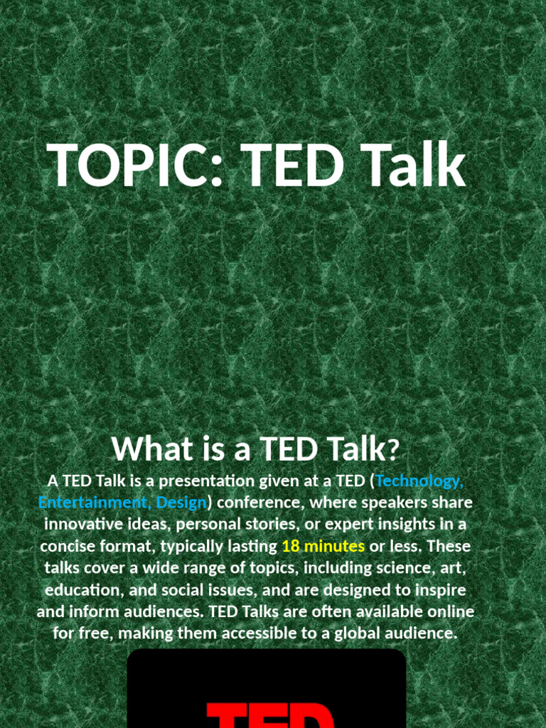 Ted Talks 1 | PDF