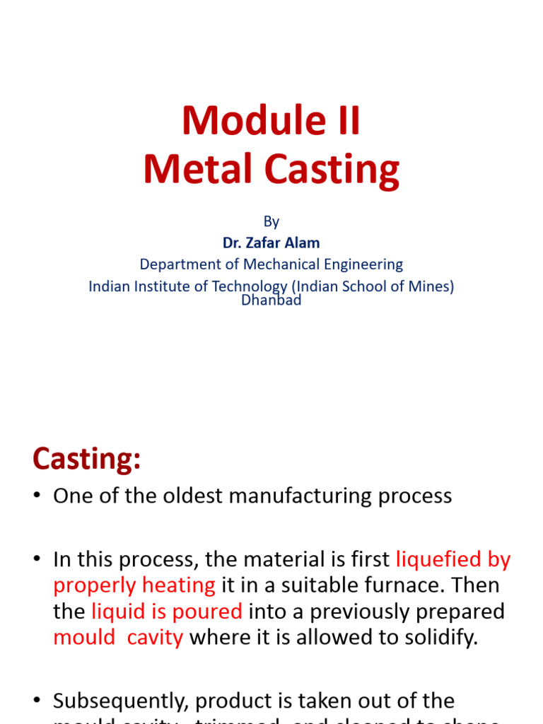 Metal Casting Process Overview | PDF | Thermal Expansion | Casting