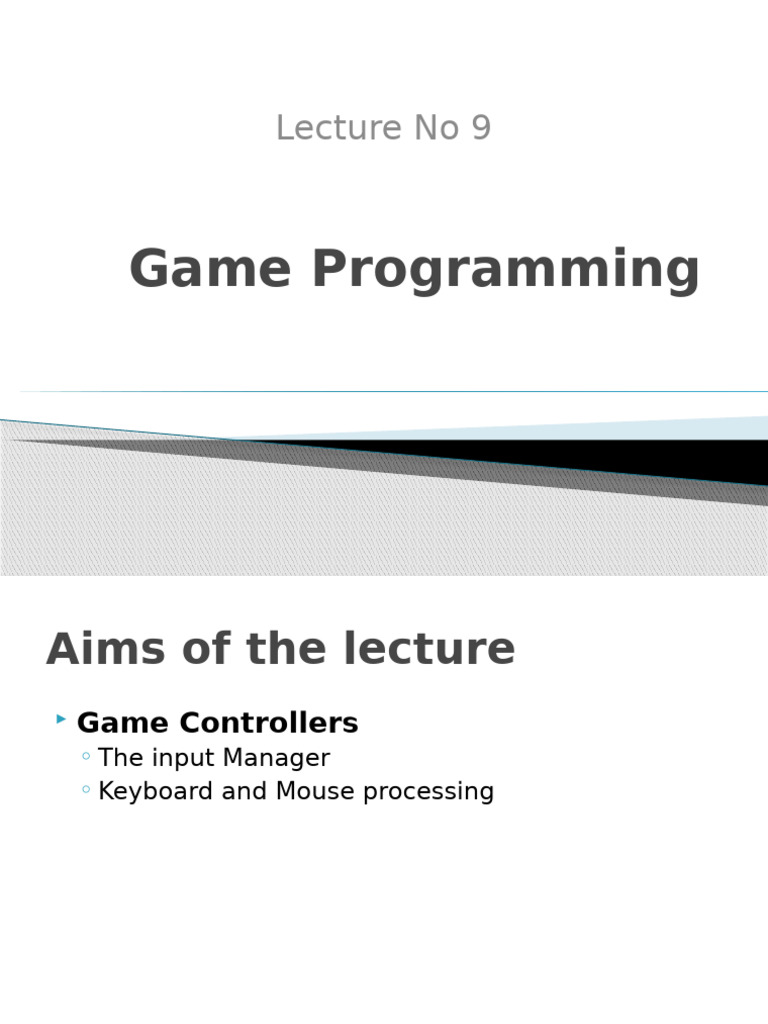 Lecture 9 Input | PDF Lecture 9 Input | PDF