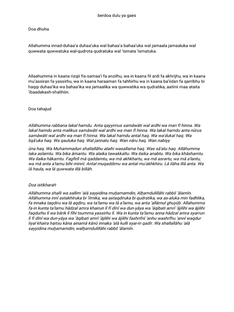 Berdoa | PDF