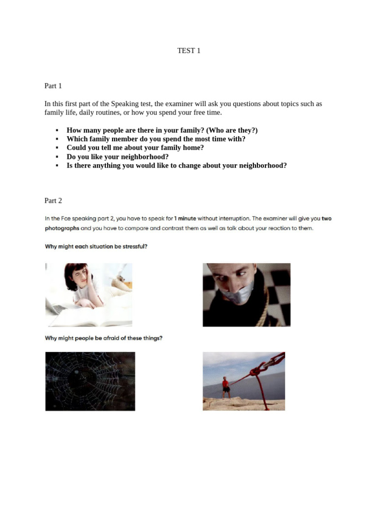 IELTS Speaking Test Guide | PDF