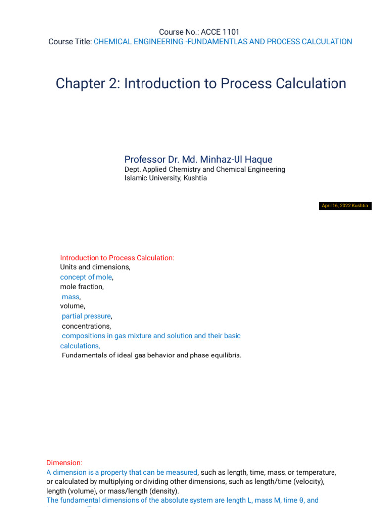 Chapter 2(2) | PDF | Mole (Unit) | Liquids