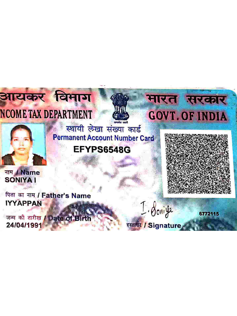 Soniya Pan Card | PDF