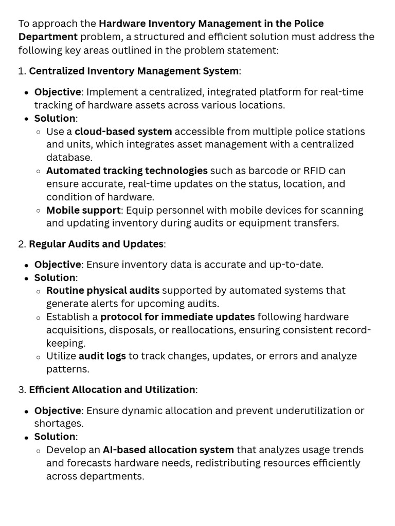 Police Department Inventory Management System | PDF | Computer Security ...