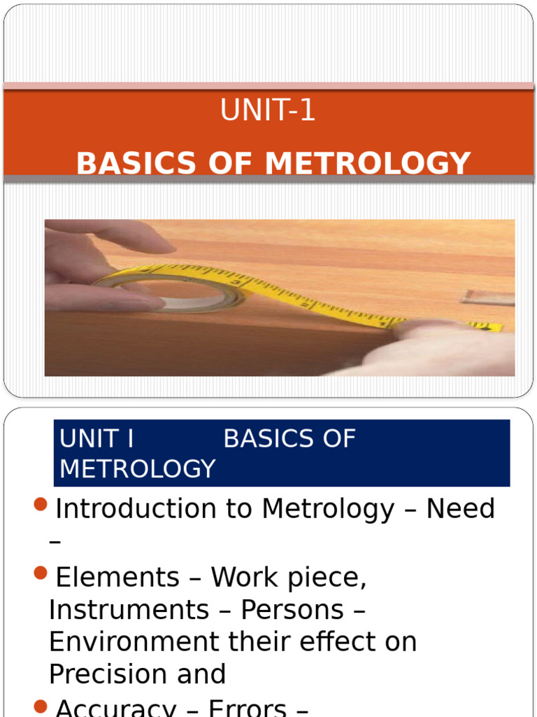 UNIT-1 | PDF | Accuracy And Precision | Metrology