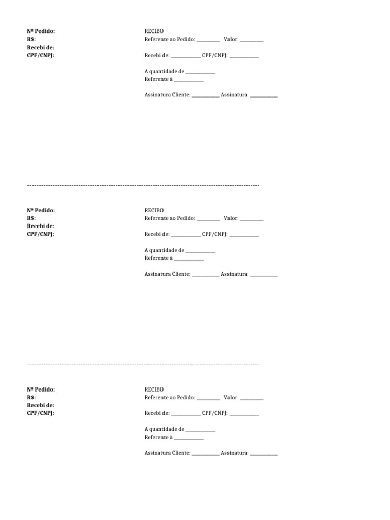 Recibo Com Canhoto | PDF