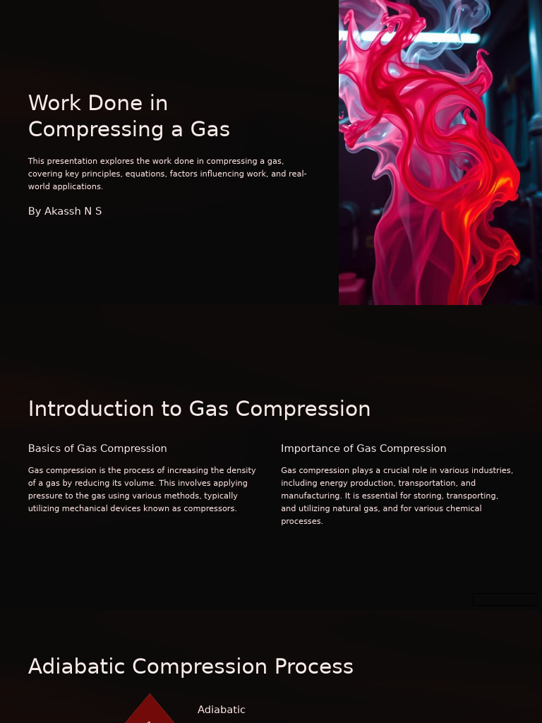 Gas Compression: Work & Applications | PDF | Gases | Heat