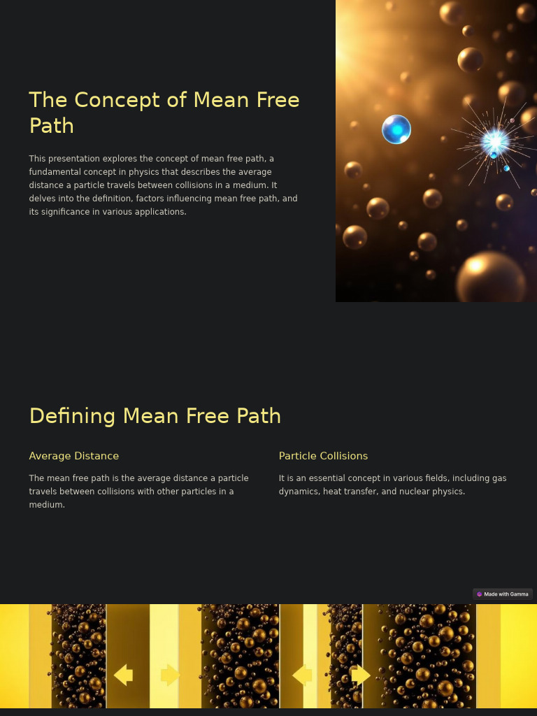 The Concept of Mean Free Path | PDF | Gases | Diffusion