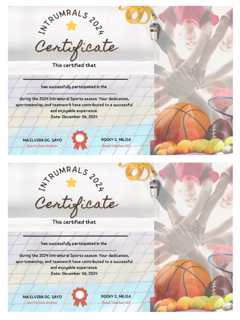 Cert - of Praticipation-Intrams | PDF