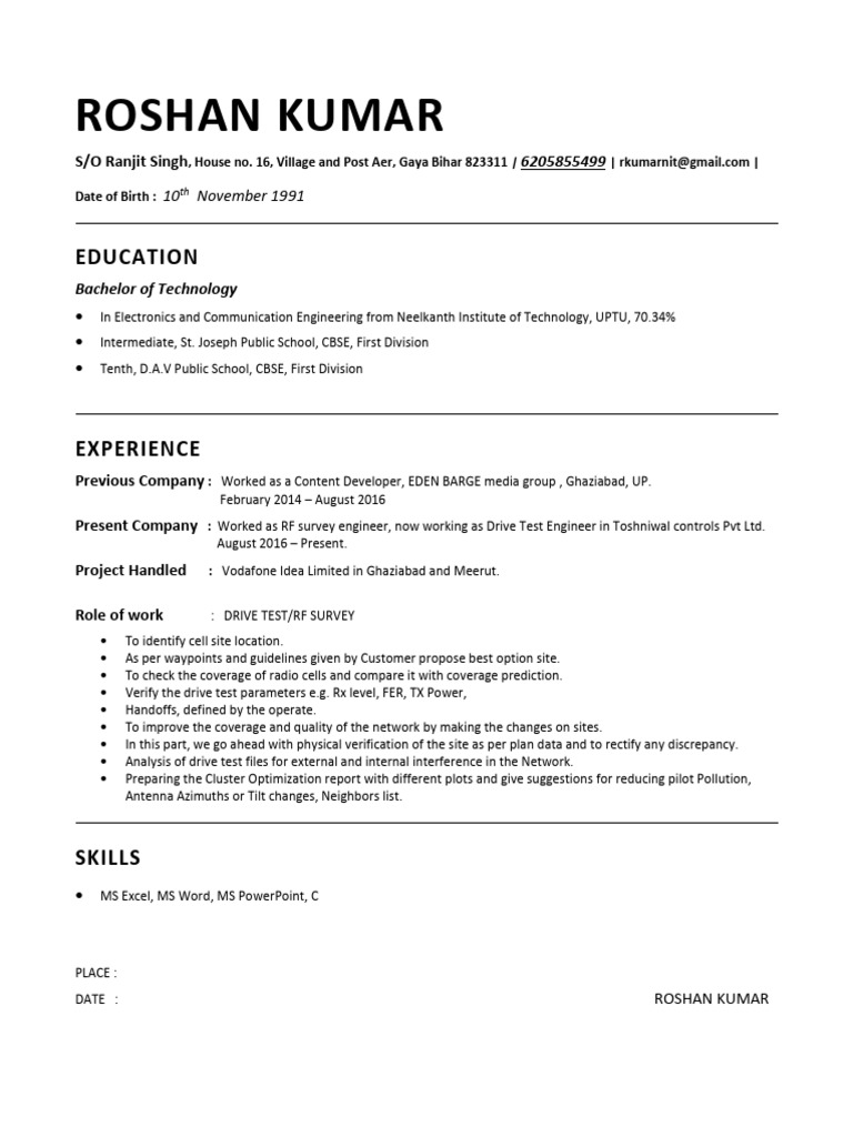 Roshan Resume | PDF