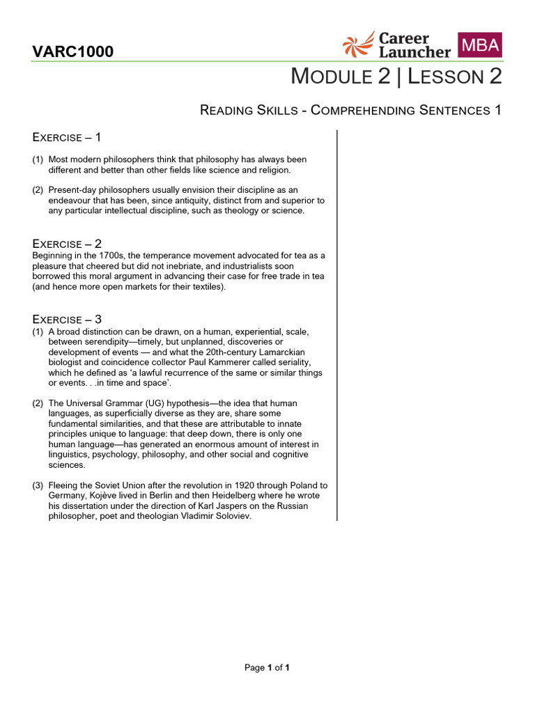 M2L2-ExerciseSheet | PDF