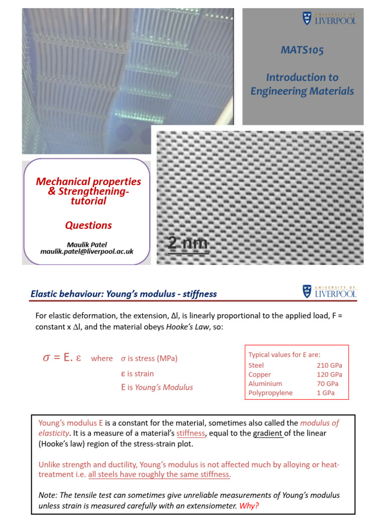 MATS105-Mechanical Properties & Strengthening-tutorial-Q | PDF ...