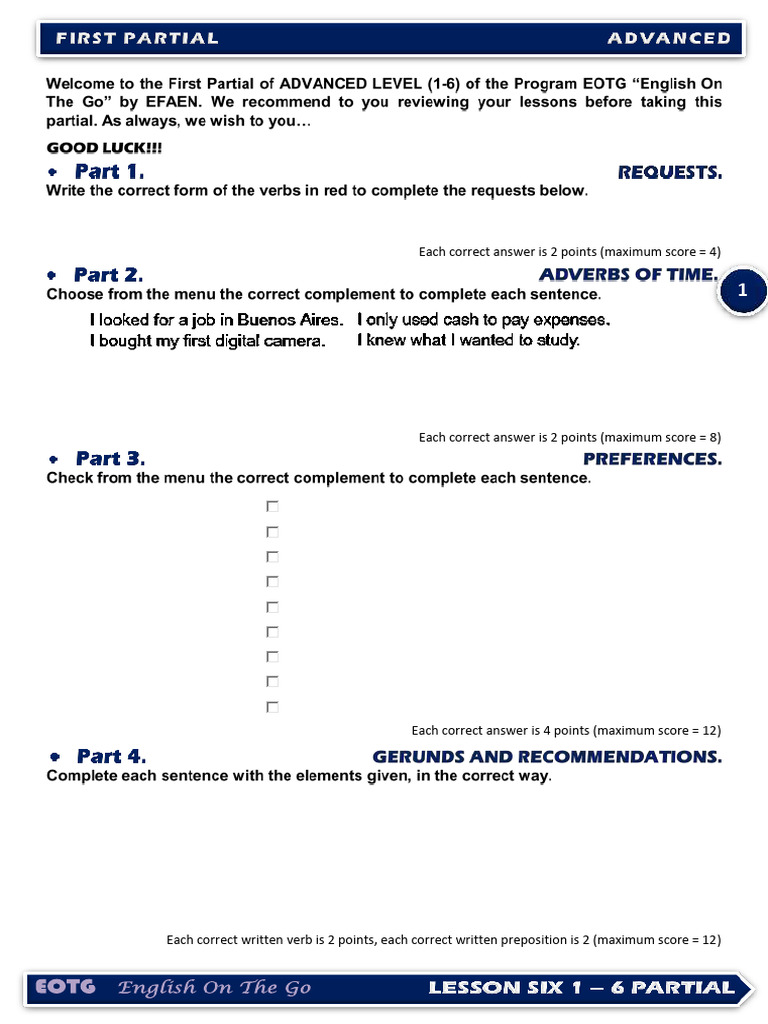 FIRST PARTIAL 1-6 | PDF