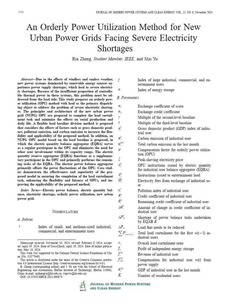 An Orderly Power Utilization Method For New Urban Power Grids Facing Severe Electricity ...