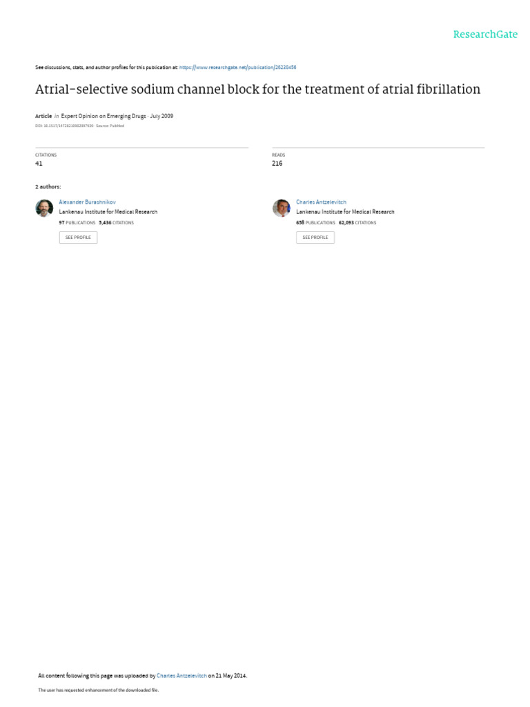 Atrial-selective_sodium_channel_block_for_the_trea | PDF | Heart ...