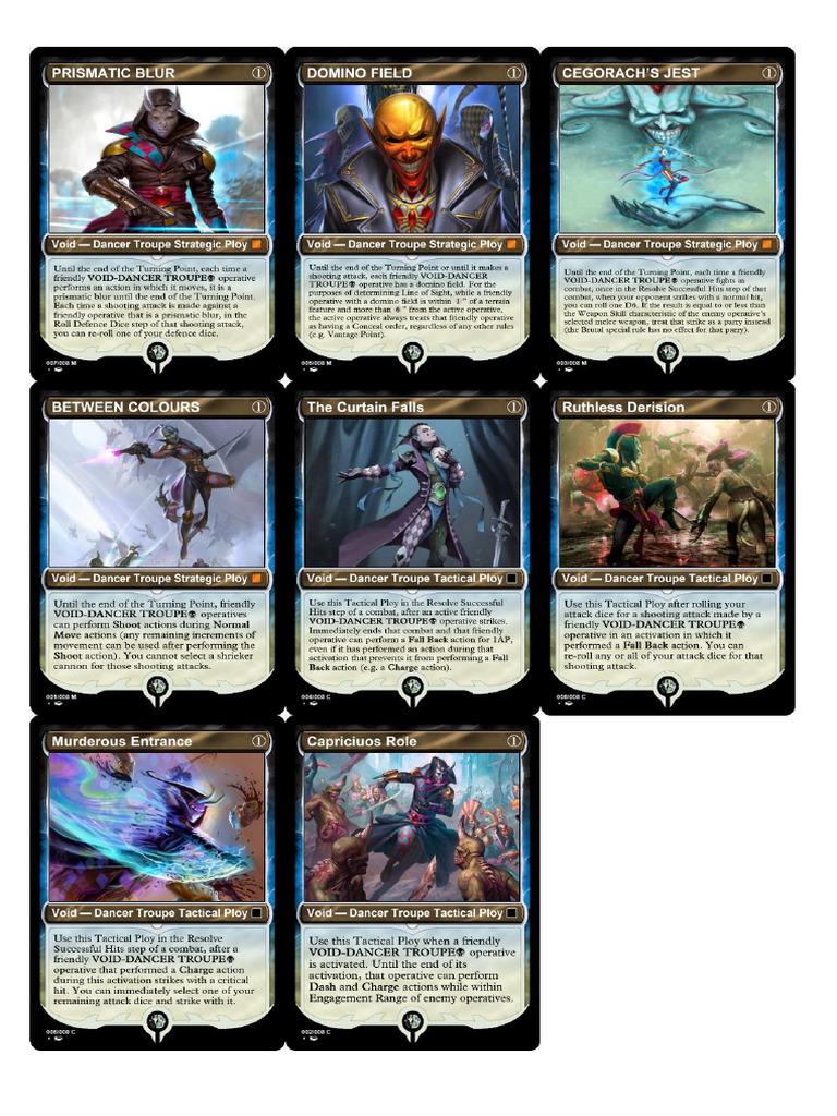 Ardides, Equipo y Tac Ops Void-Dancer (INGLÉS) | PDF