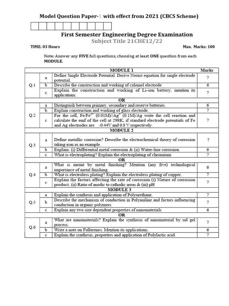 21CHE12 Model QP-2@AzDOCUMENTS - in | PDF | Electrode | Corrosion