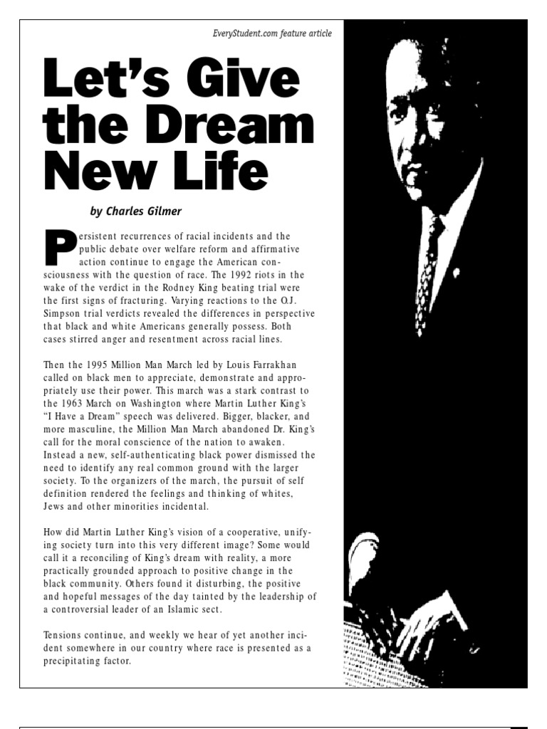 Martin Luther King Dream | PDF | Martin Luther King Jr. | Relativism