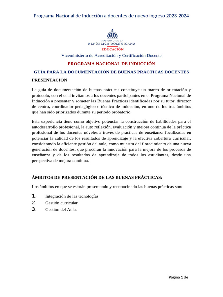 Plantilla para la documentación de buenas prácticas 2023-2024, EDITABLE (1) (1) (2) | PDF ...