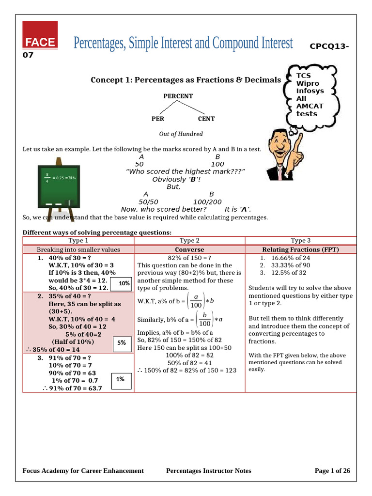 Tutor | PDF | Interest | Percentage