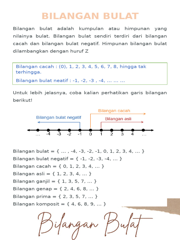 Himpunan Bilangan Bulat dan Jenisnya | PDF