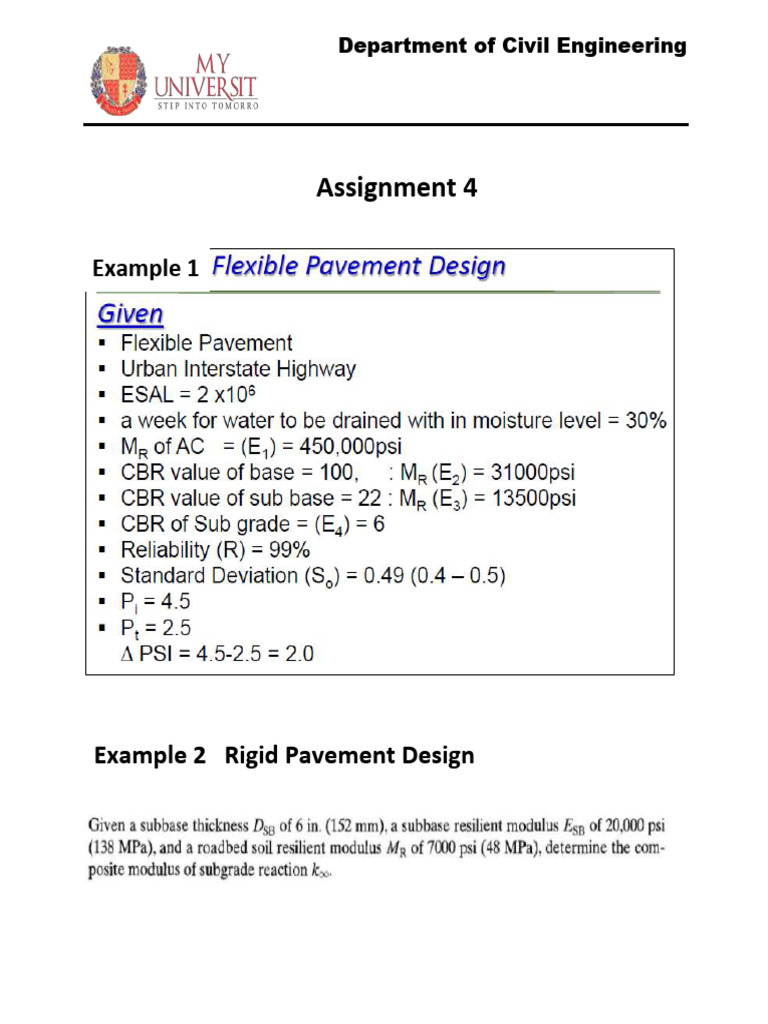 Rigid Pavement Design Assignment | PDF