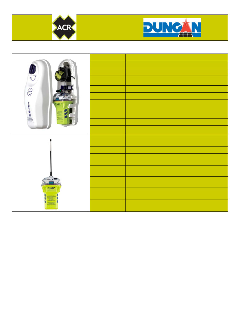 11 Ficha de Epirb Acr | PDF | Electrónica