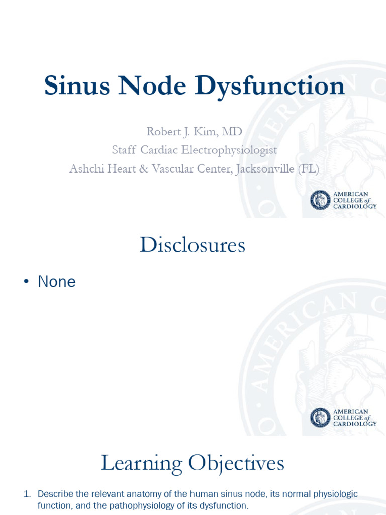 Sinus Node Dysfunction | PDF | Cardiology | Cardiovascular Physiology
