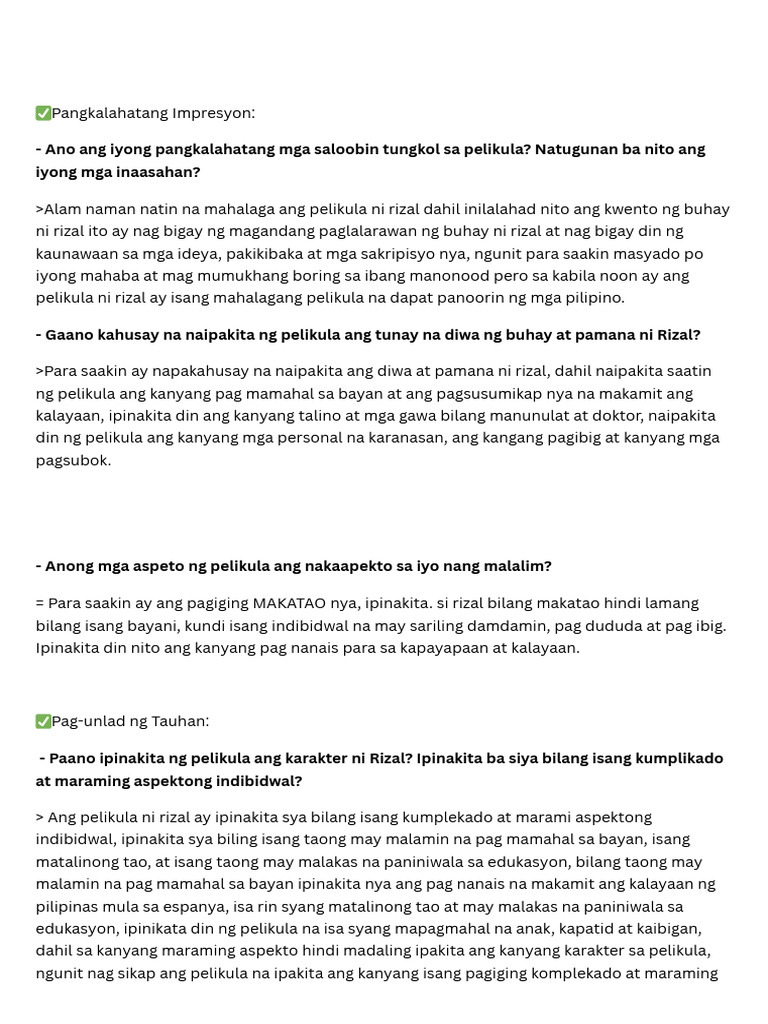 Pangkalahatang Impresyon - 20250112 - 194931 - 0000 | PDF