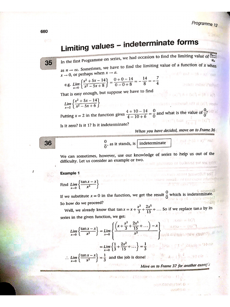 Limiting Values-L'Hopital Rule (Indeterminate Forms) | PDF