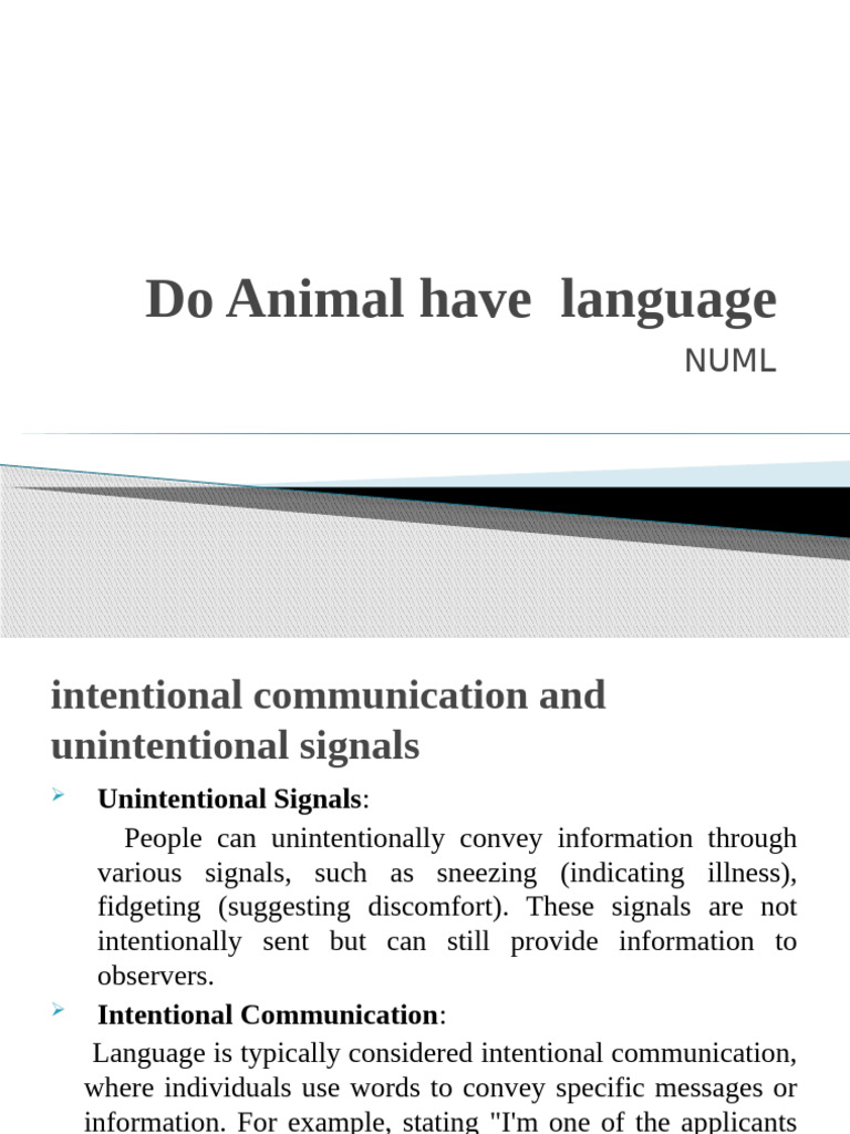 Do Animal Have Language | PDF | Communication | Cognition