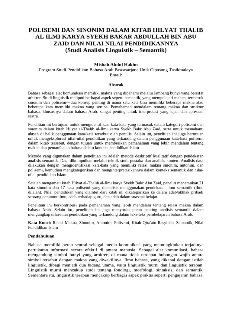 Jurnal Skripsi-misbah Abdul Hakim | PDF