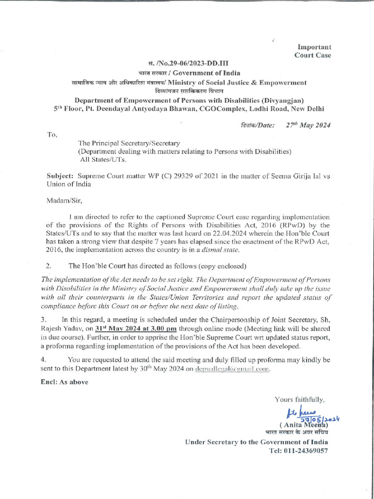 Meeting Notice - Supreme Court Matter | PDF