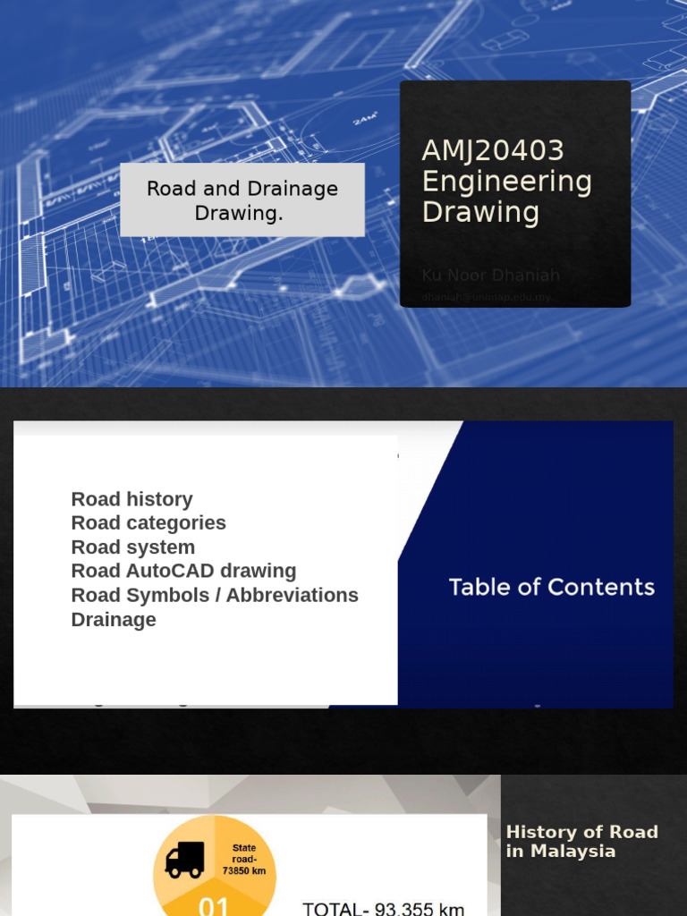 AMJ20403 Engineering Drawing-W10-Road and drainage drawing | PDF
