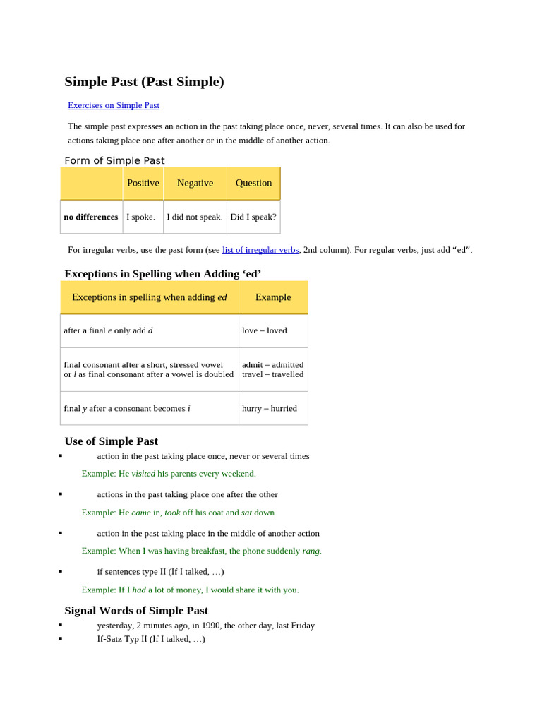 Past Tense simple cont hr | PDF | Syntax | Language Mechanics