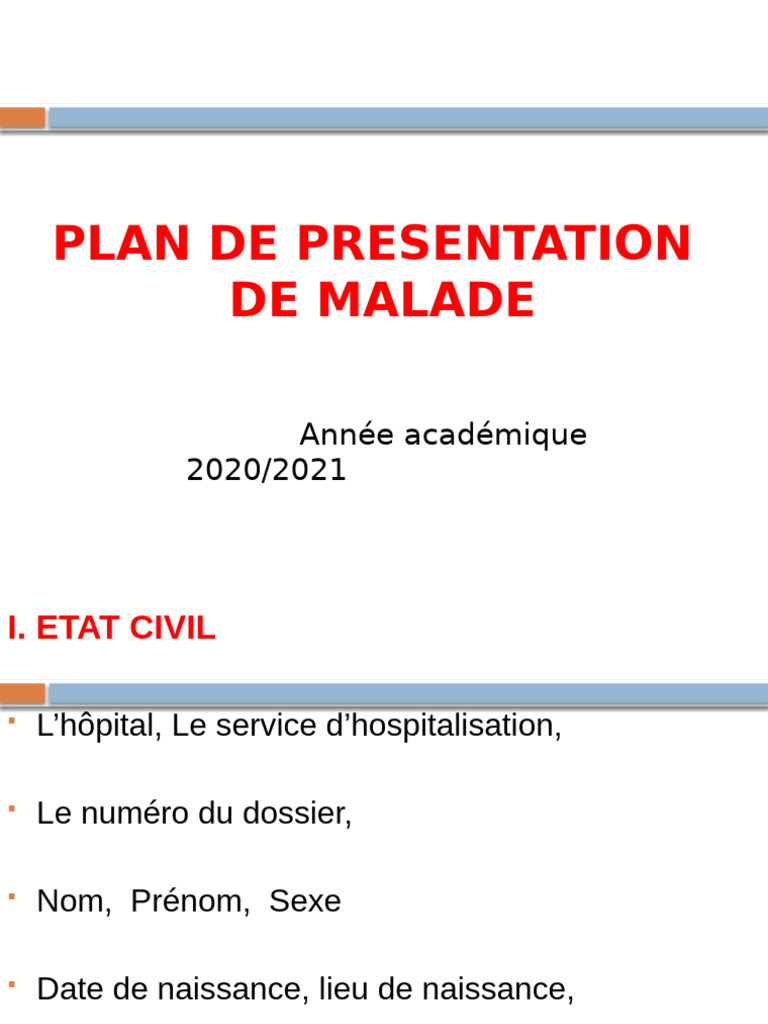 plan de présentation | PDF | Maladies et troubles humains | Épidémiologie