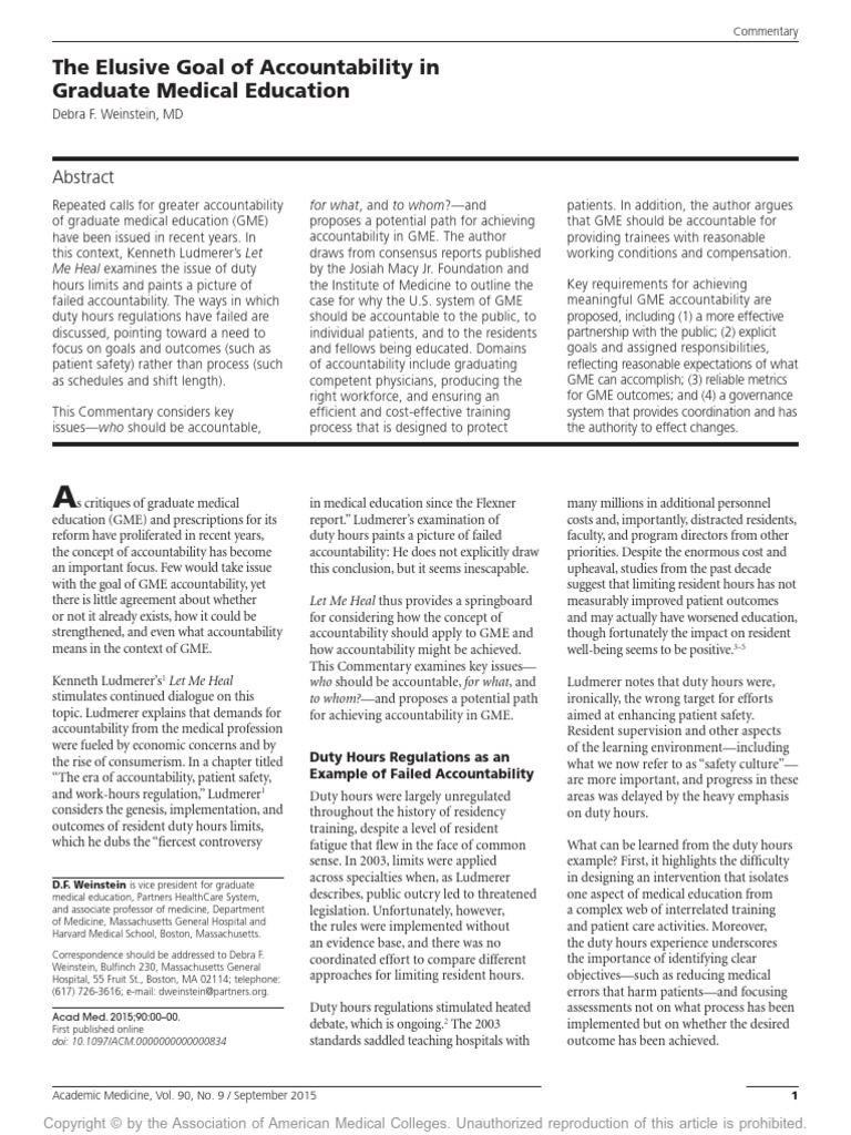 The Elusive Goal of Accountability in Graduate.98743 | PDF ...