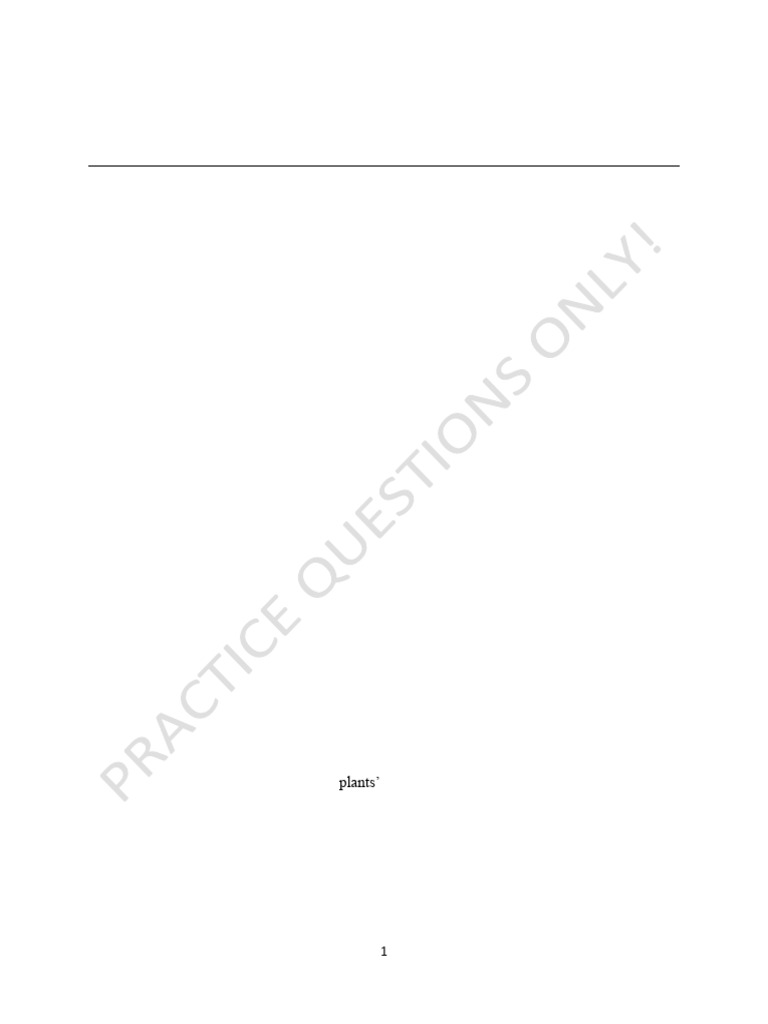 Bio 101 Practice Questions - 2023 | PDF | Food Web | Herbivore