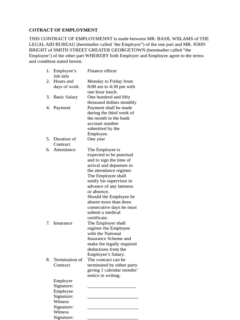 Cotract of | PDF