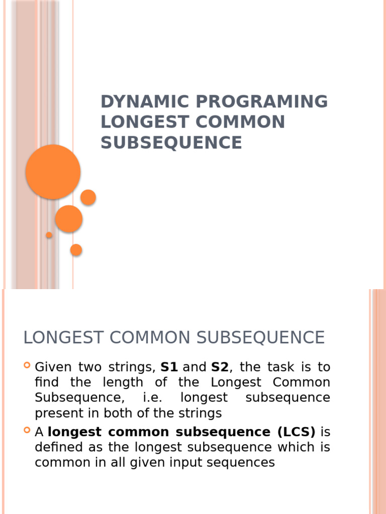 Longest Common Subsequence 19 | PDF