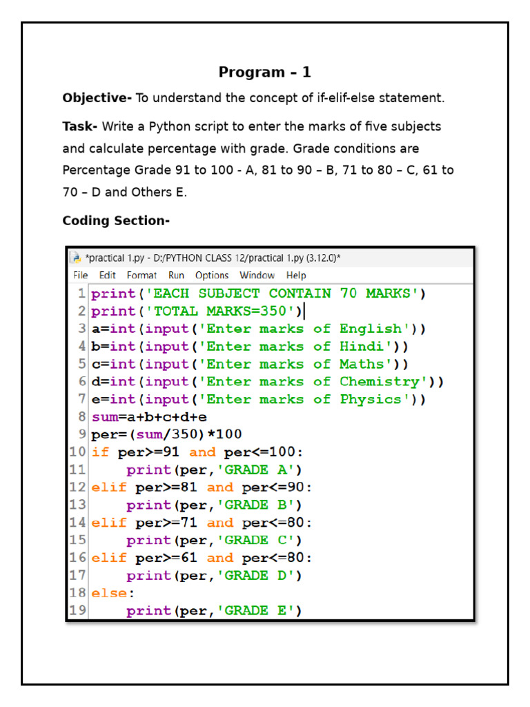 Practicals Word File | PDF | Parameter (Computer Programming) | Control Flow