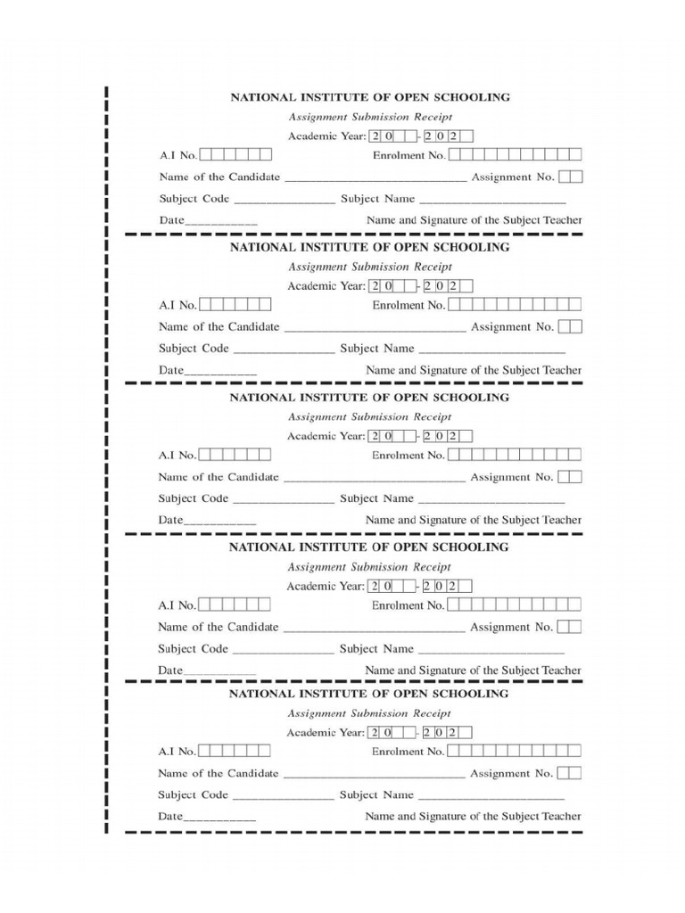 Nios Tma Receipt | PDF
