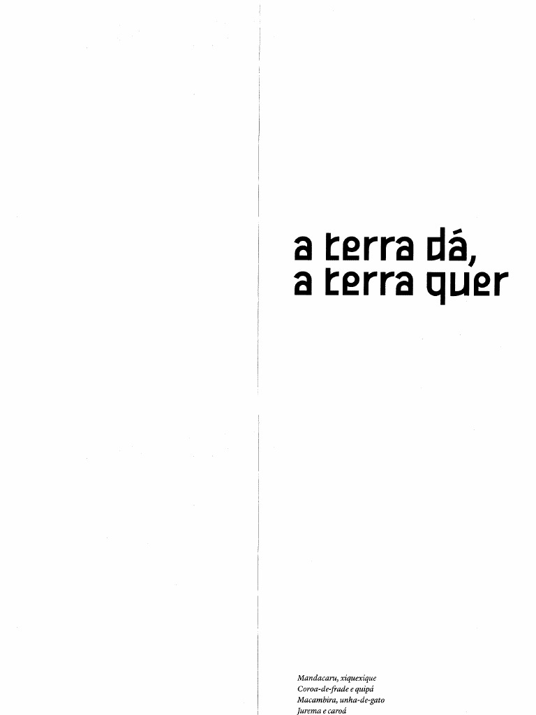 A Terra Dá, A Terra Quer | PDF