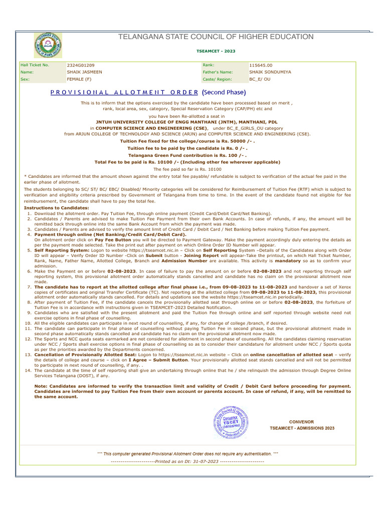 Allotment Order | PDF | Payments | Credit Card