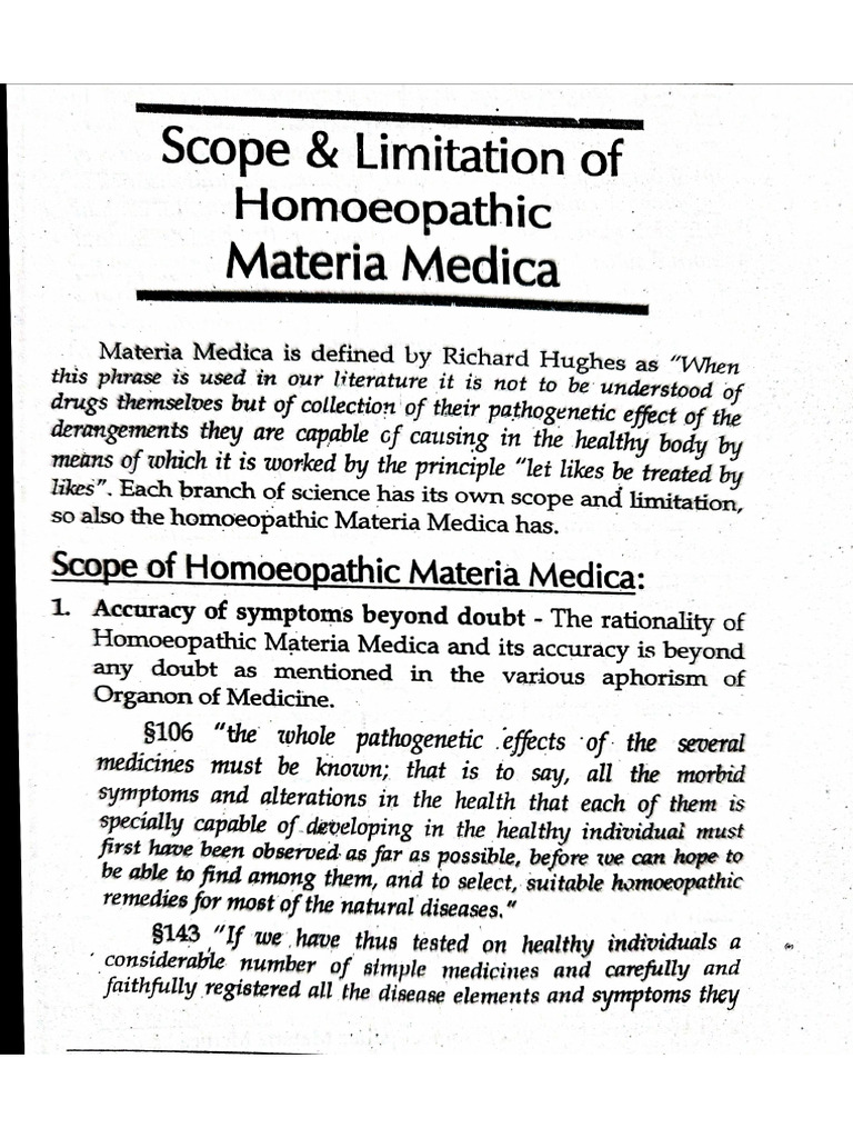 Scope and Limitations of MM | PDF